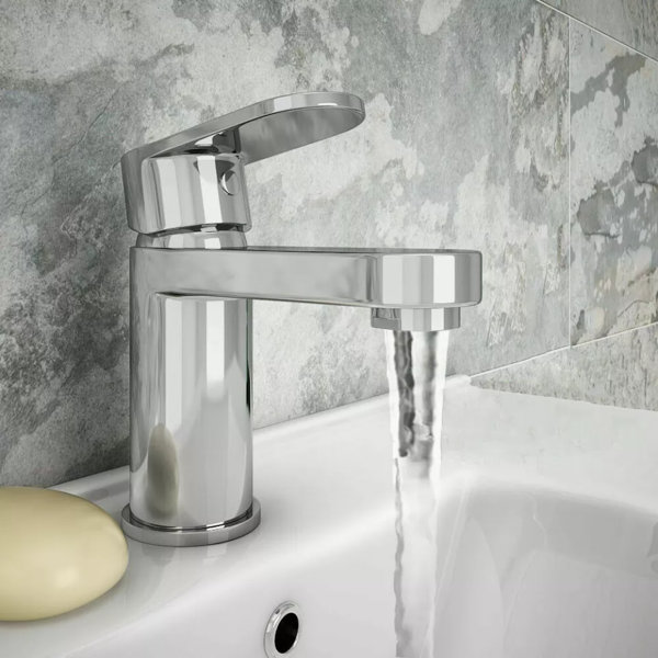 Ebern Designs New Modern Waterfall Bathroom Tap Basin Sink Mono Mixer